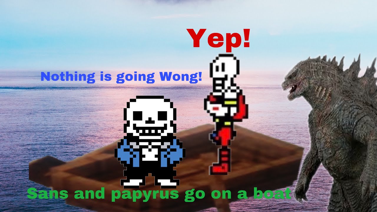 Sans and papyrus go to the ocean with a boat! - YouTube