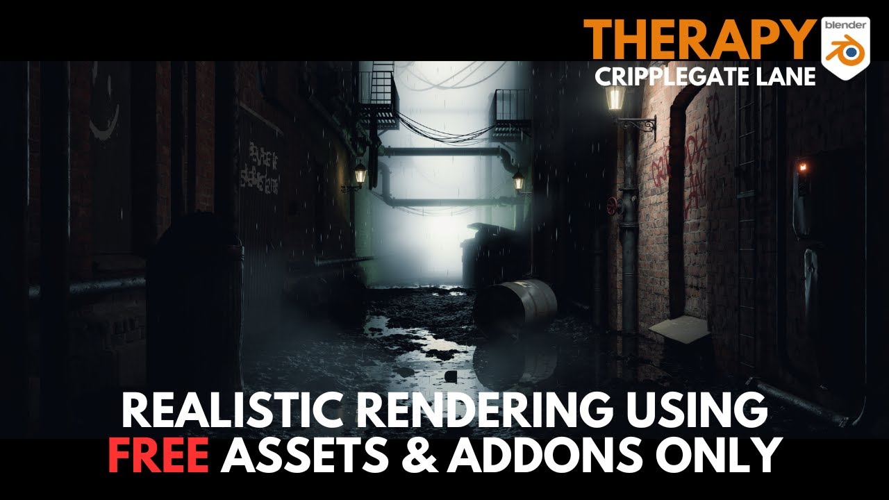 Blender Therapy: Realistic Industrial Back Alley | Free Assets/Addons ...