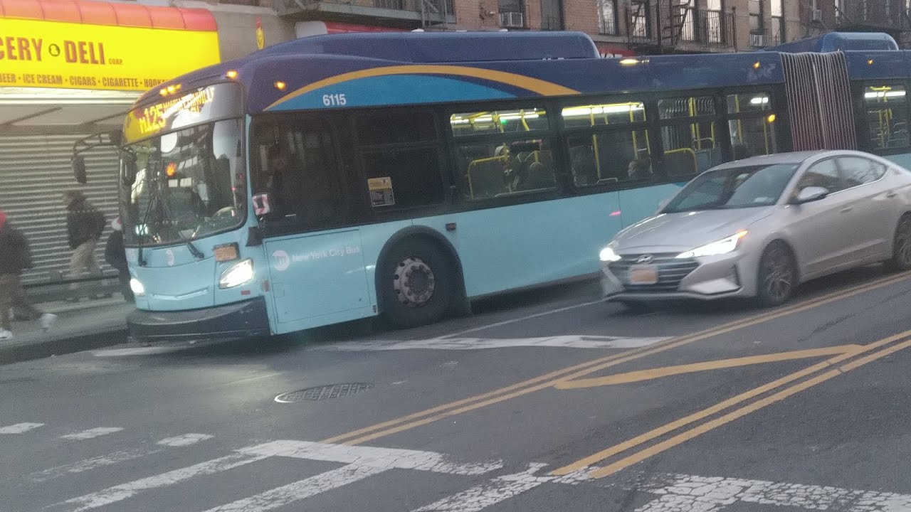 MTA NYCT bus: 2017 New Flyer XD60 Xcelsior #6115 on the M125 - YouTube