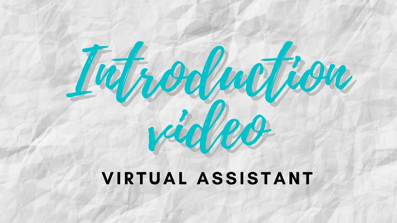 Introduction Video- Virtual Assistant - YouTube