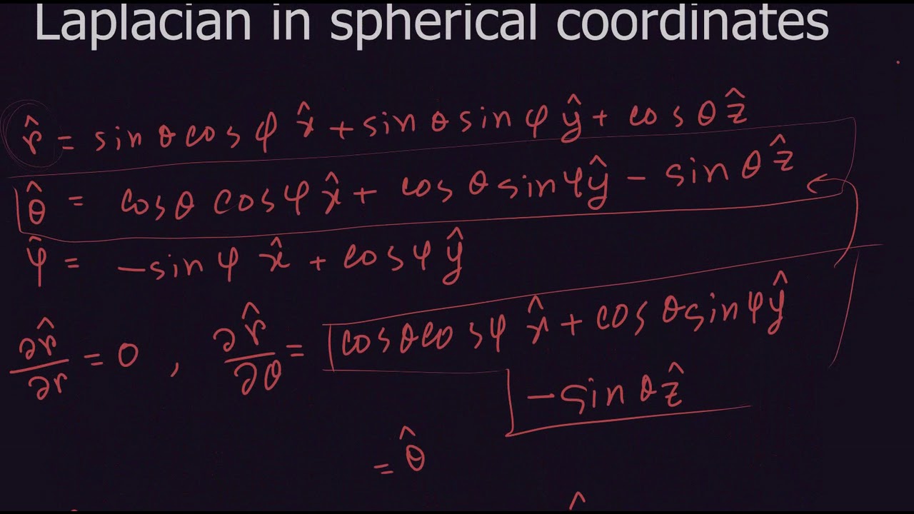 Laplacian in spherical coordinates Part 2 - YouTube