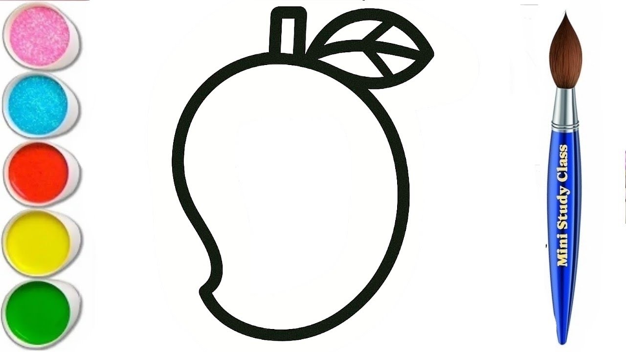 HOW TO DRAW A MANGO || MANGO DRAWING STEP BY STEP - YouTube