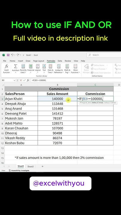 Excel Functions: Mastering IF, AND & OR - YouTube