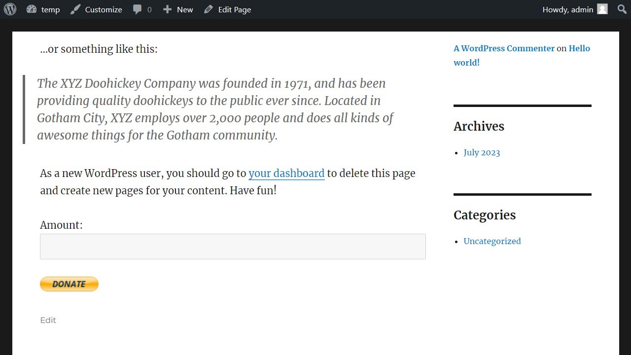 How to Accept Custom PayPal Donations with WP PayPal WordPress Plugin - YouTube