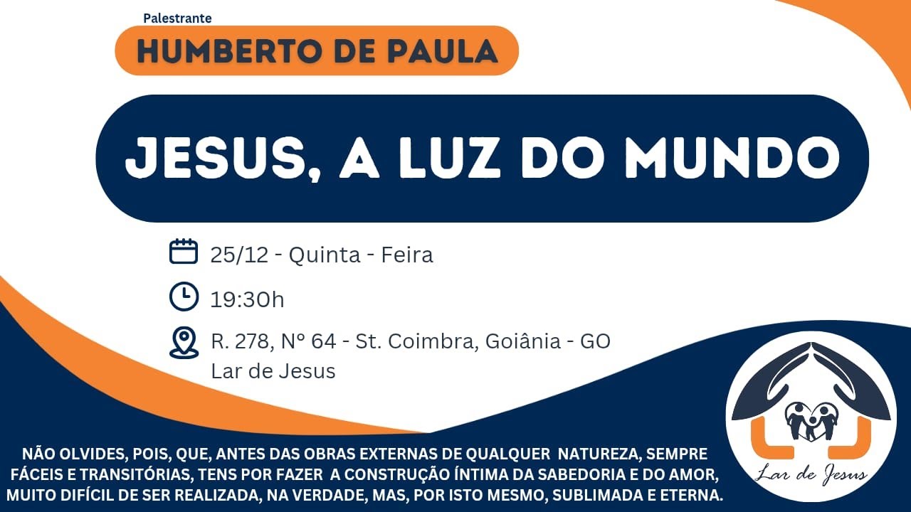 Jesus, a luz do mundo! - com Humberto de Paula 📱 - YouTube