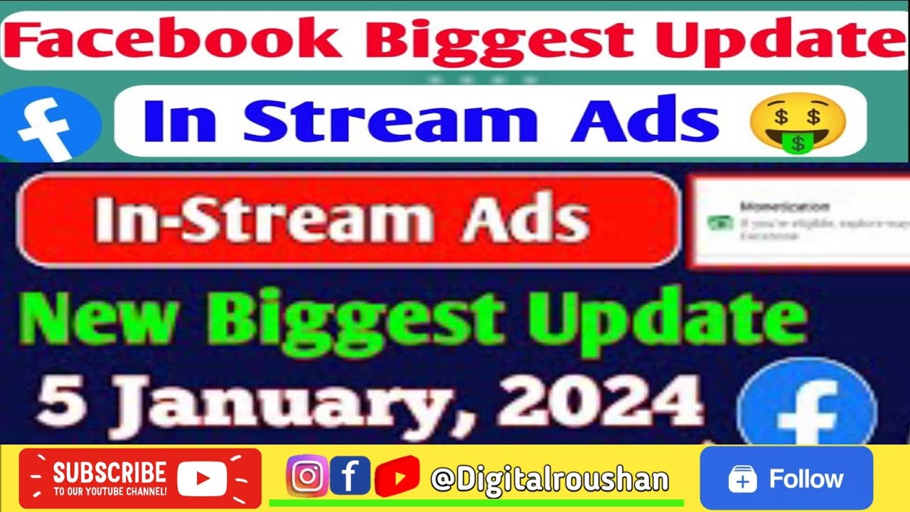 Facebook New update 2024 || Facebook In Stream Ads New Update - YouTube