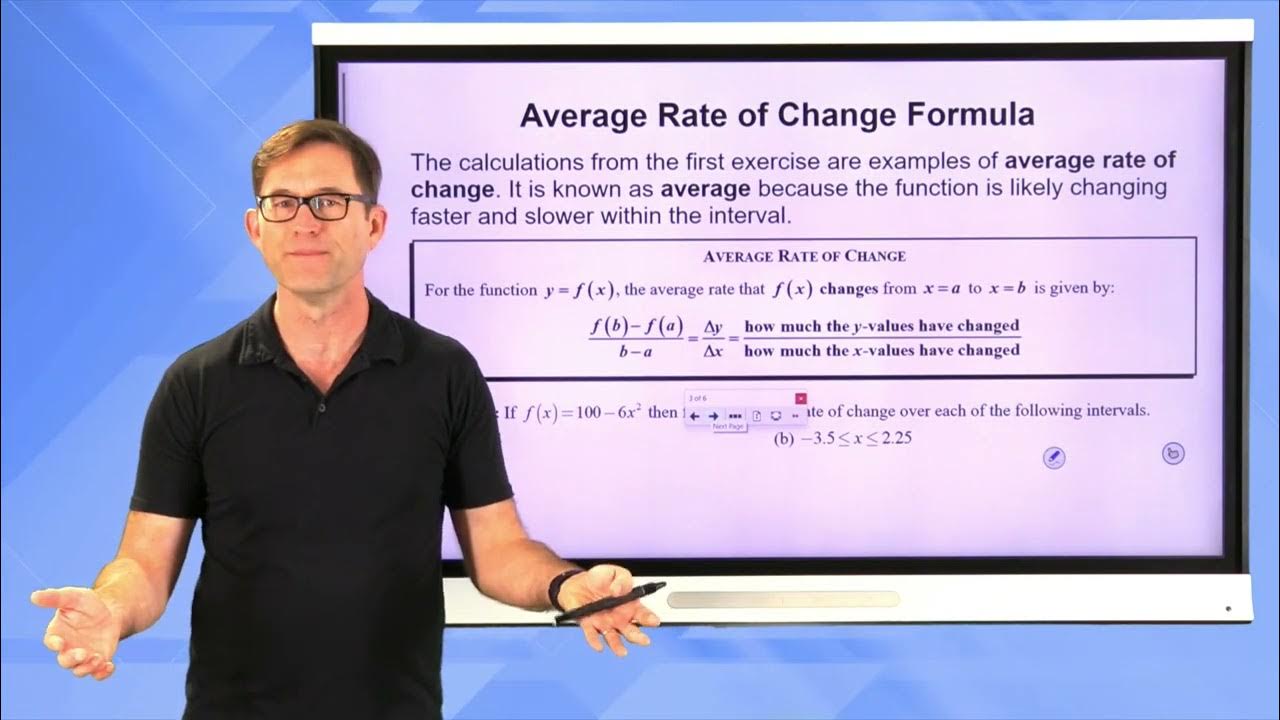N-Gen Math Algebra II.Unit 2.Lesson 5.Average Rate of Change - YouTube