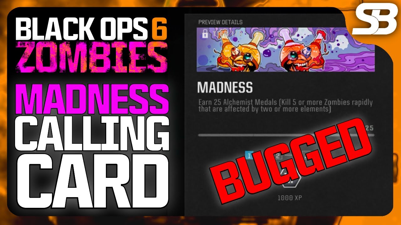 BO6 Madness Calling Card (Black Ops 6 Zombies Madness Calling Card ...