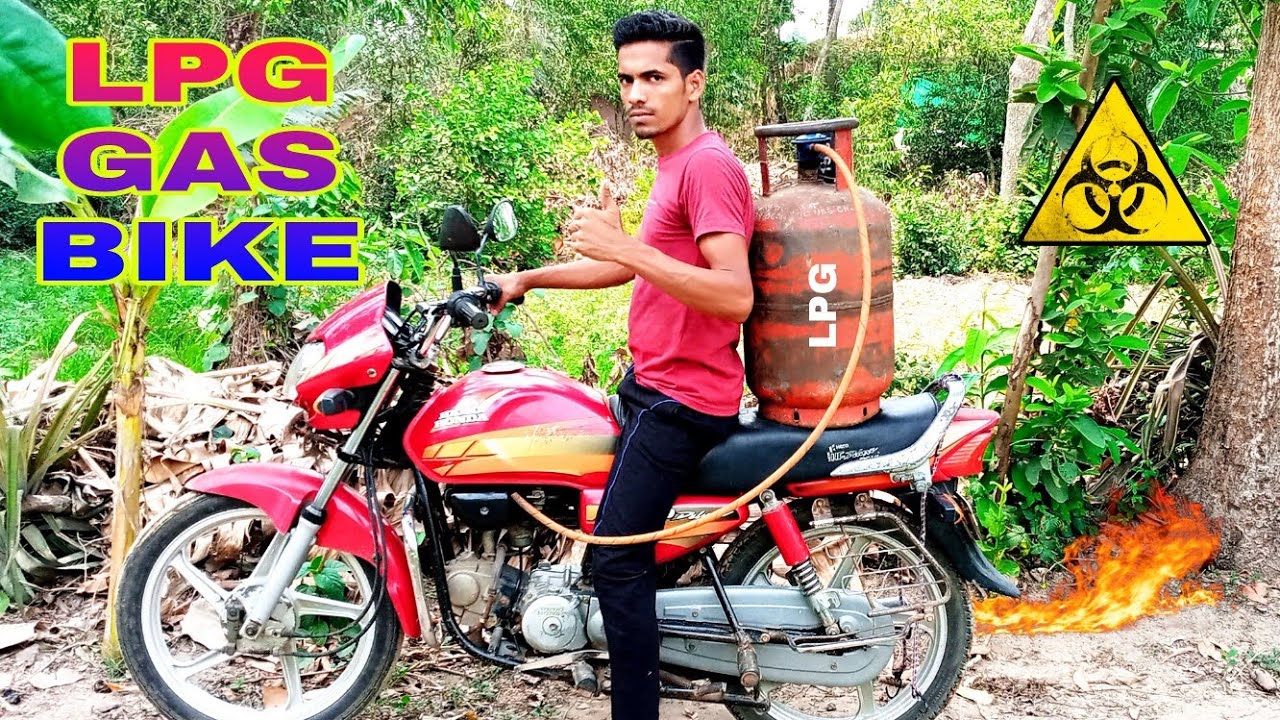 Lpg Gas bike | bike Run without petrol | how to run a bike using LPG ...