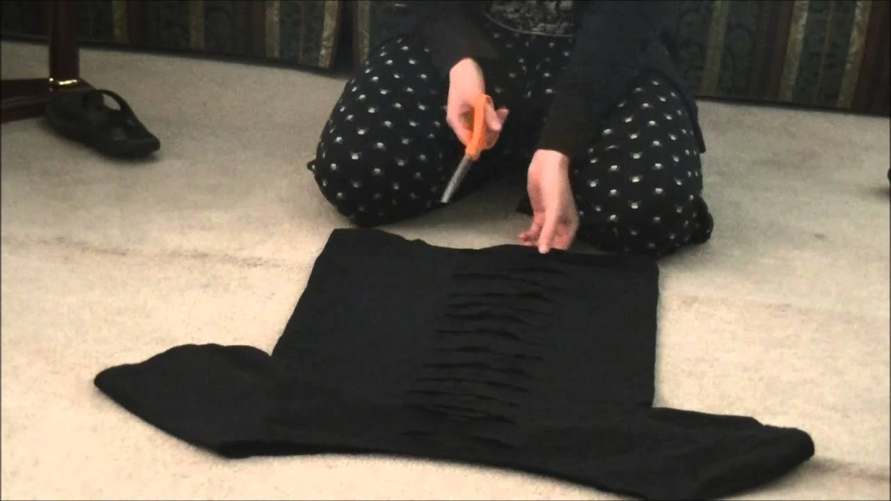 DIY: T-Shirt into a Gothy Fashion Top - YouTube