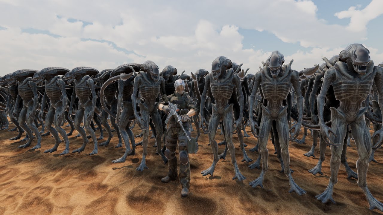 Elen Rippley vs 300,000 Alien Army UEBS 2 l Ultimate Epic Battle ...