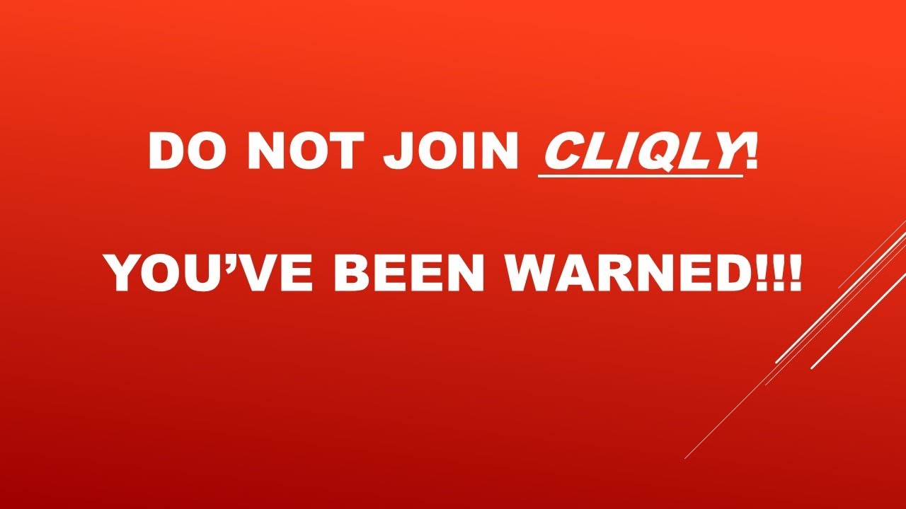 CLIQLY REVIEW - WARNING! DO NOT JOIN CLIQLY AFFILIATE PROGRAM! - YouTube
