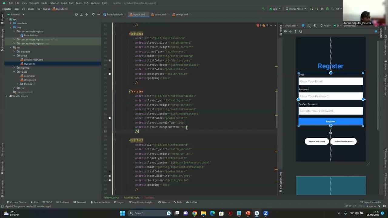 Relative Layout Kotlin By Andika - YouTube