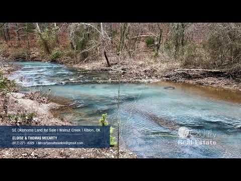 Southeast Oklahoma Land for Sale, Walnut Creek in Albion, OK - YouTube