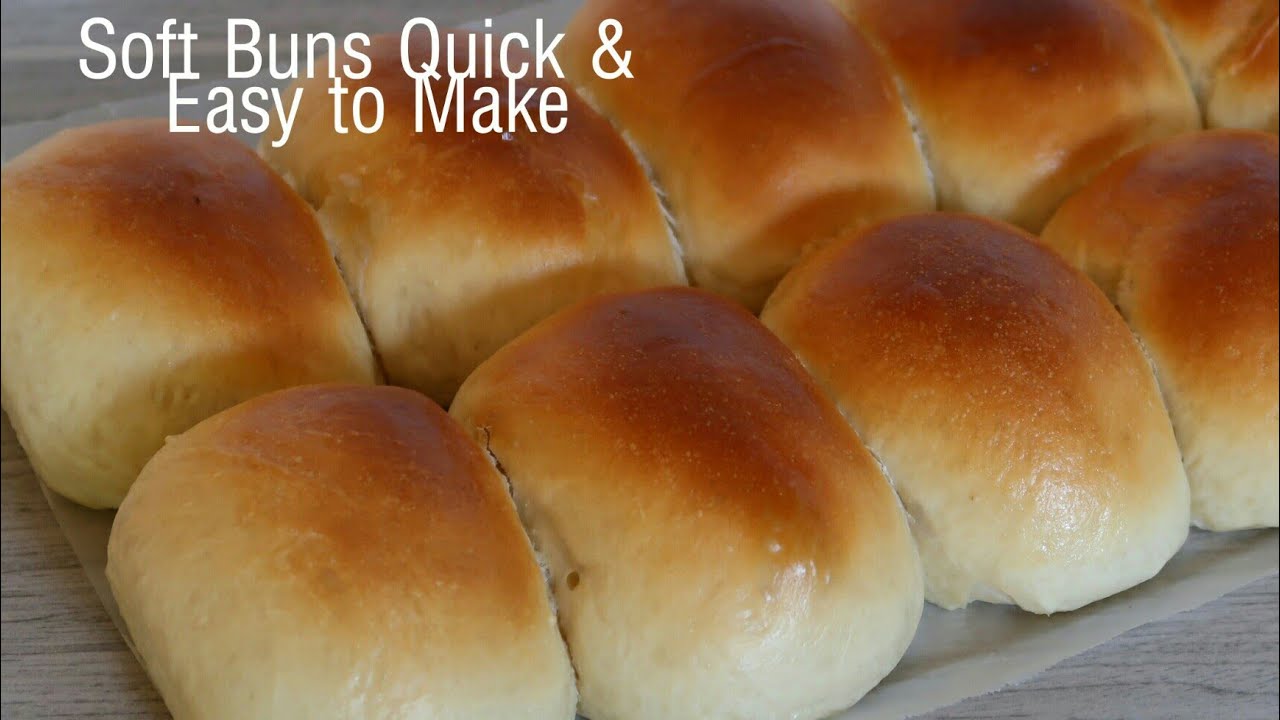 DELICIOUS SOFT BUNS | QUICK AND EASY TO MAKE BREAD | QUICK DINNER ROLLS ...