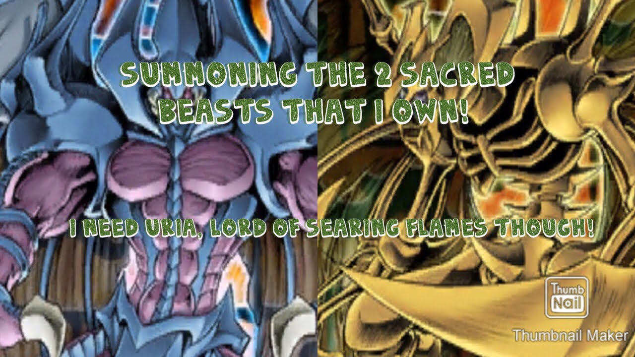 Yu-Gi-Oh! Duel Links:Summoning the 2 Sacred Beasts that I own! I really ...