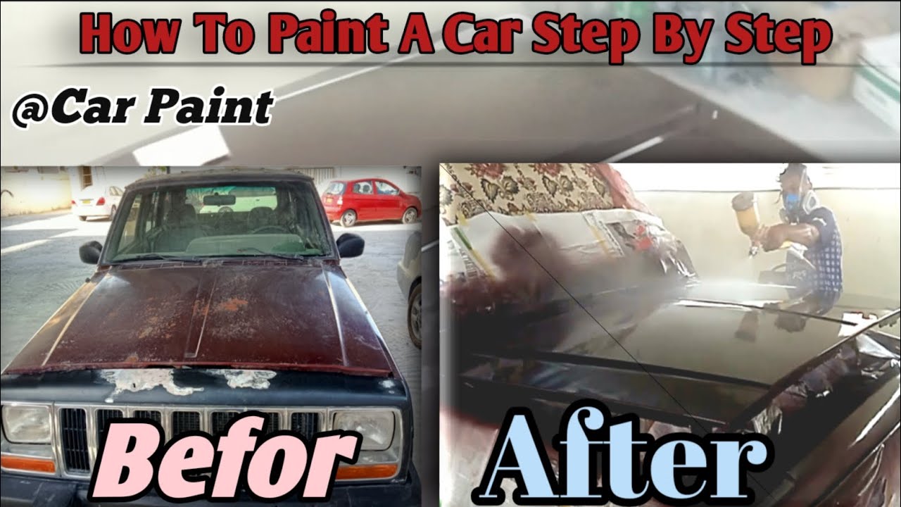 How To Paint A Car Step By Step.car painting video.🥰 - YouTube