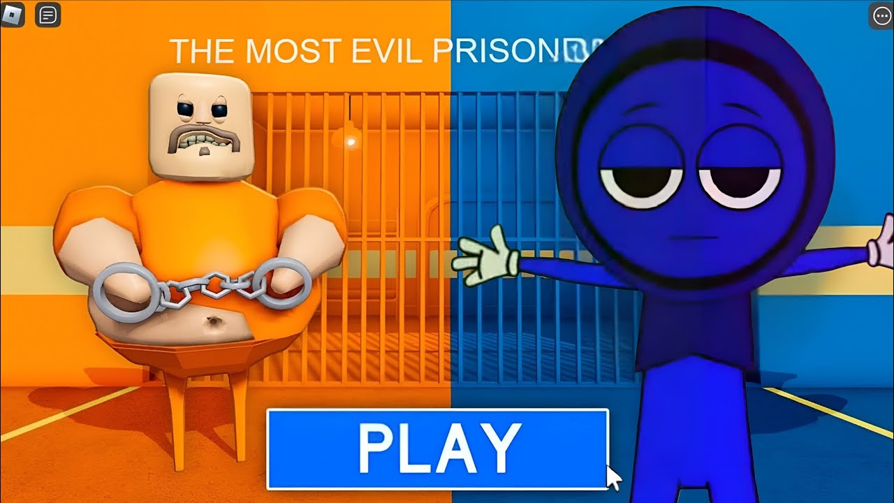 JEVIN ( BLUE ) SPRUNKI vs PRISONER BARRY’S PRISON RUN FULL GAMEPLAY ...
