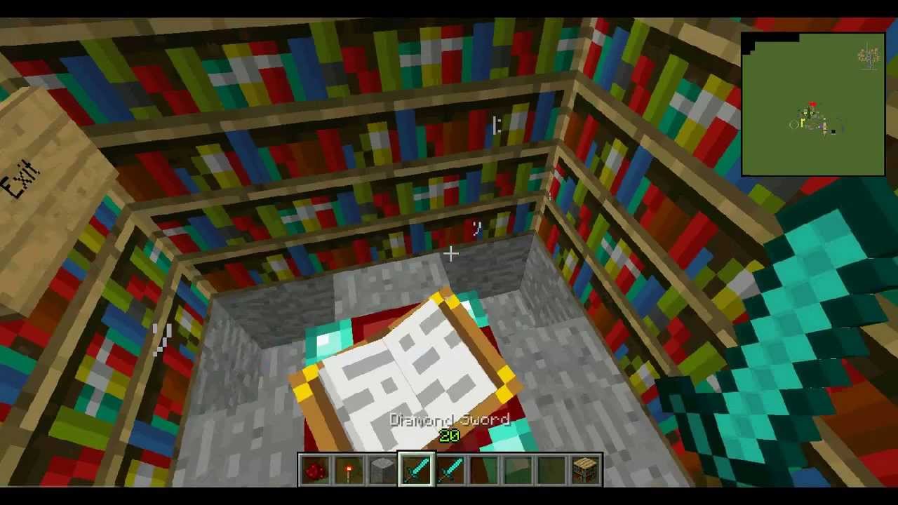 Minecraft: Redstone Contraptions-Piston Enchanting Room - YouTube