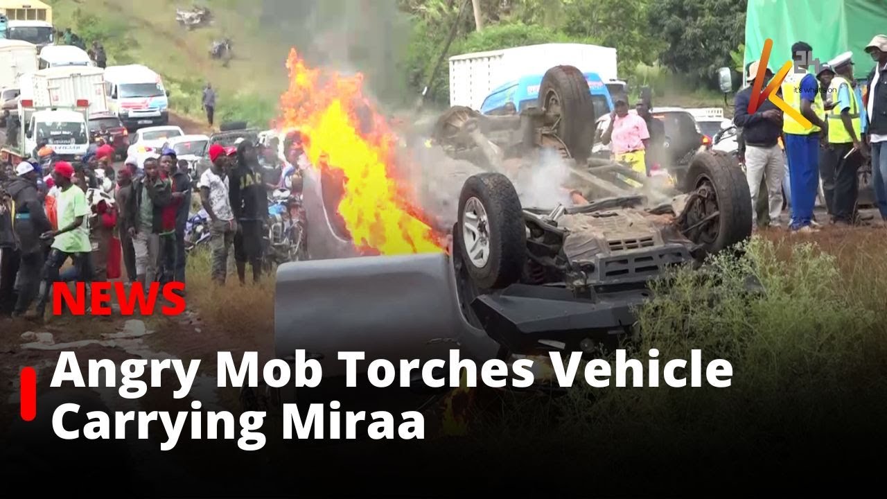 Miraa Vehicle Loses Control, Hits Motorcycle Rider in Kianjiru. - YouTube
