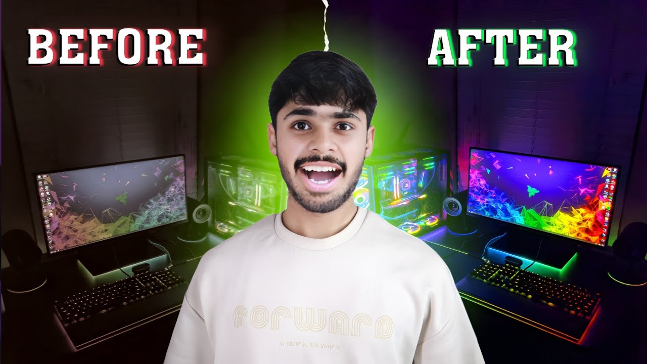 Gaming setup & room tour 😍 full set-up | GAMING ROOM & SETUP - YouTube