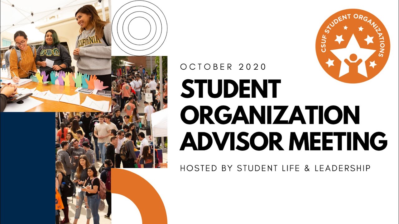 Fall 2020 Student Organization Advisor Meeting - YouTube
