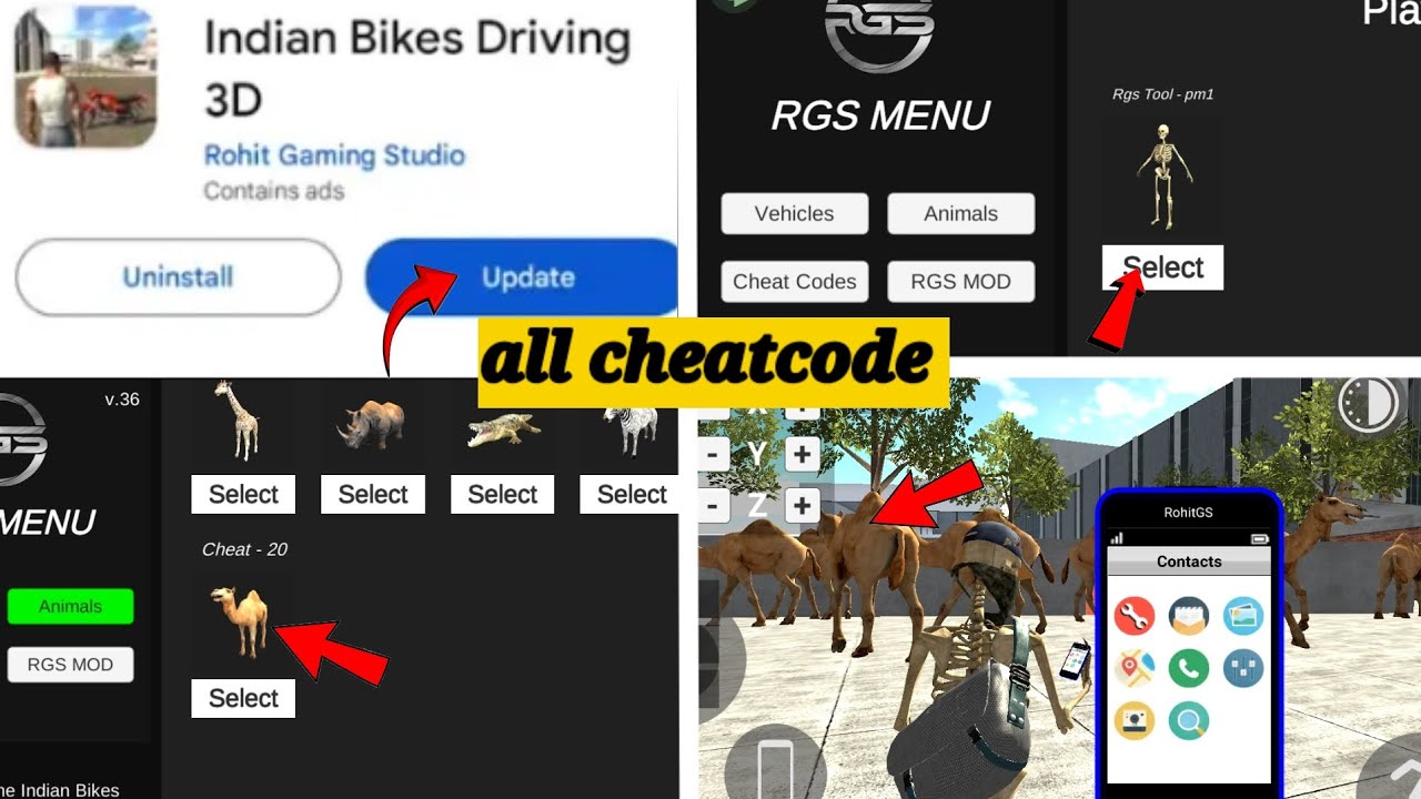 PLUGIN 😅APP NEW UPDATE ALL💀 CHEATCODE IN INDIAN BIKE DRIVING 3D GAME || NEW UPDATE 😱# ...
