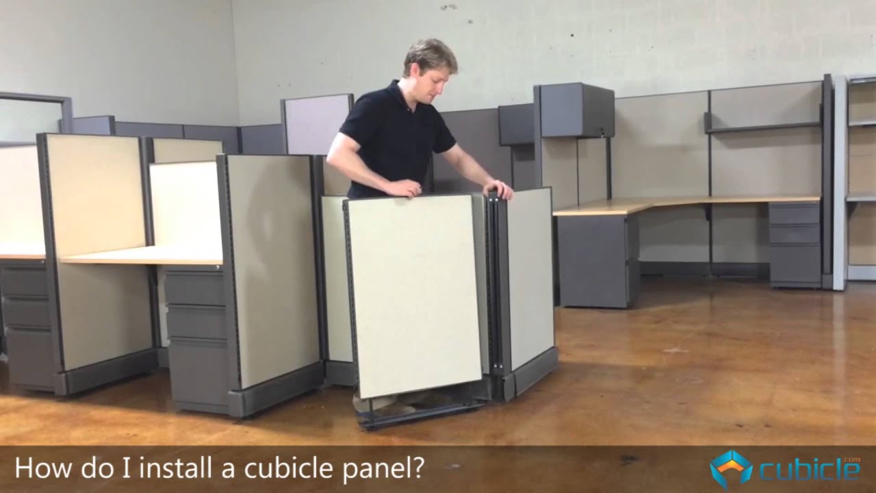 How To Install a Cubicle Panel - YouTube