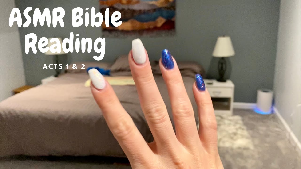 Christian ASMR Bible Reading Acts 1 and 2 | Tapping, Scratching, and ...