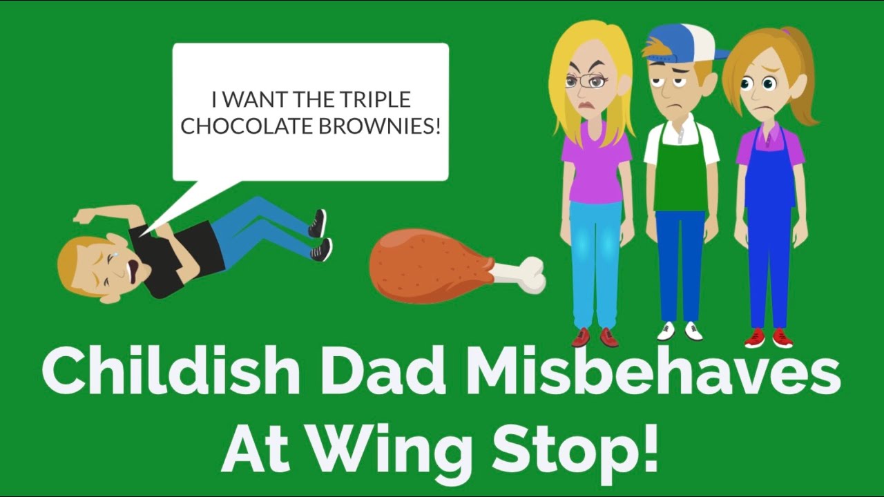 Childish Dad Misbehaves At Wing Stop! - YouTube