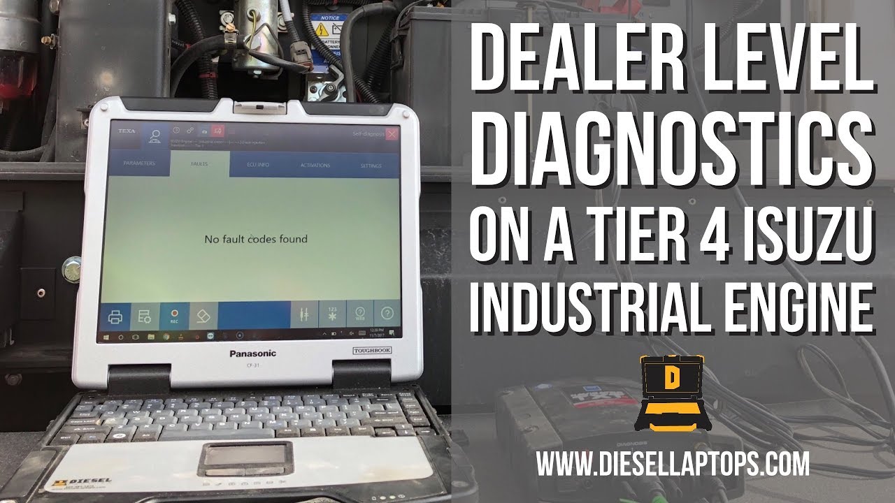 Performing dealer level commands on a Tier 4 Isuzu Industrial Engine ...