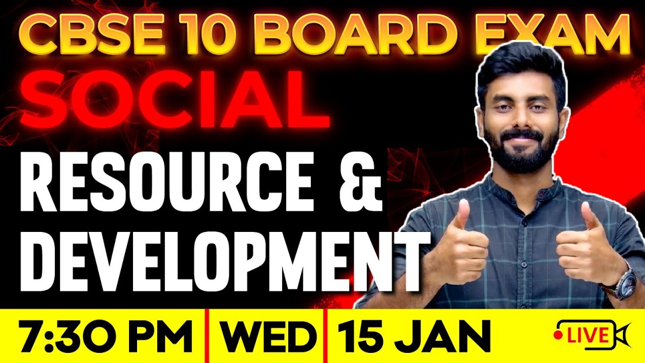 CBSE 10 Social | Resource & Development | Full Chapter | Exam Winner ...