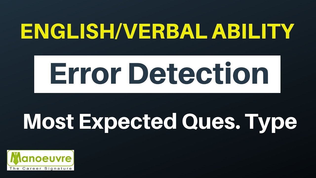 English - Error Detection Tricks | Most Expected Question Type ...