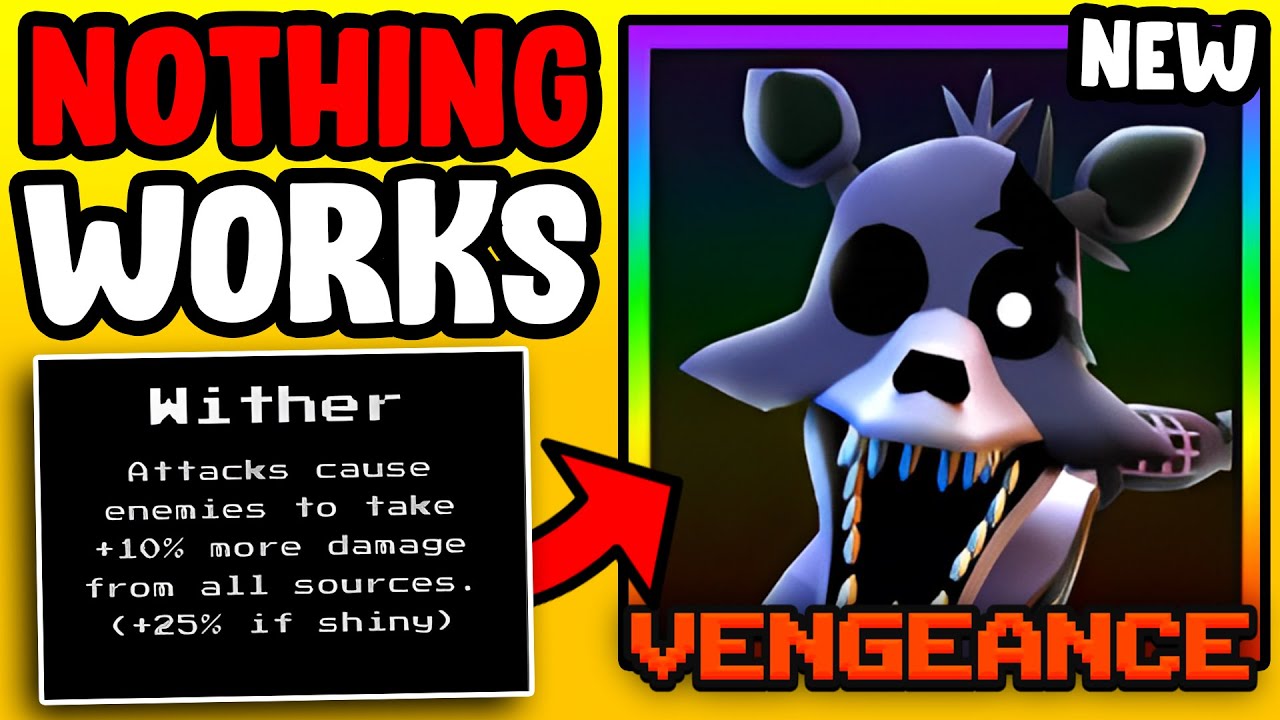 NEW WITHER ABILITY on FIRST SHINY VENGEANCE BLIGHTED FOXY.. (UPDATE ...