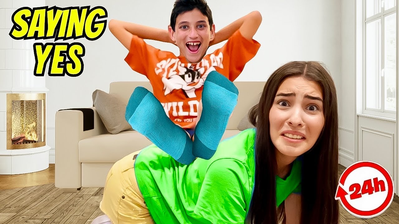 Saying YES to my Brother for 24 hours - YouTube