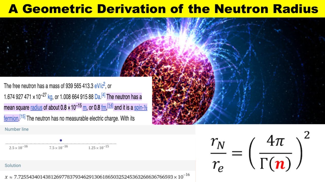 A Geometric Derivation of the Neutron Radius - YouTube