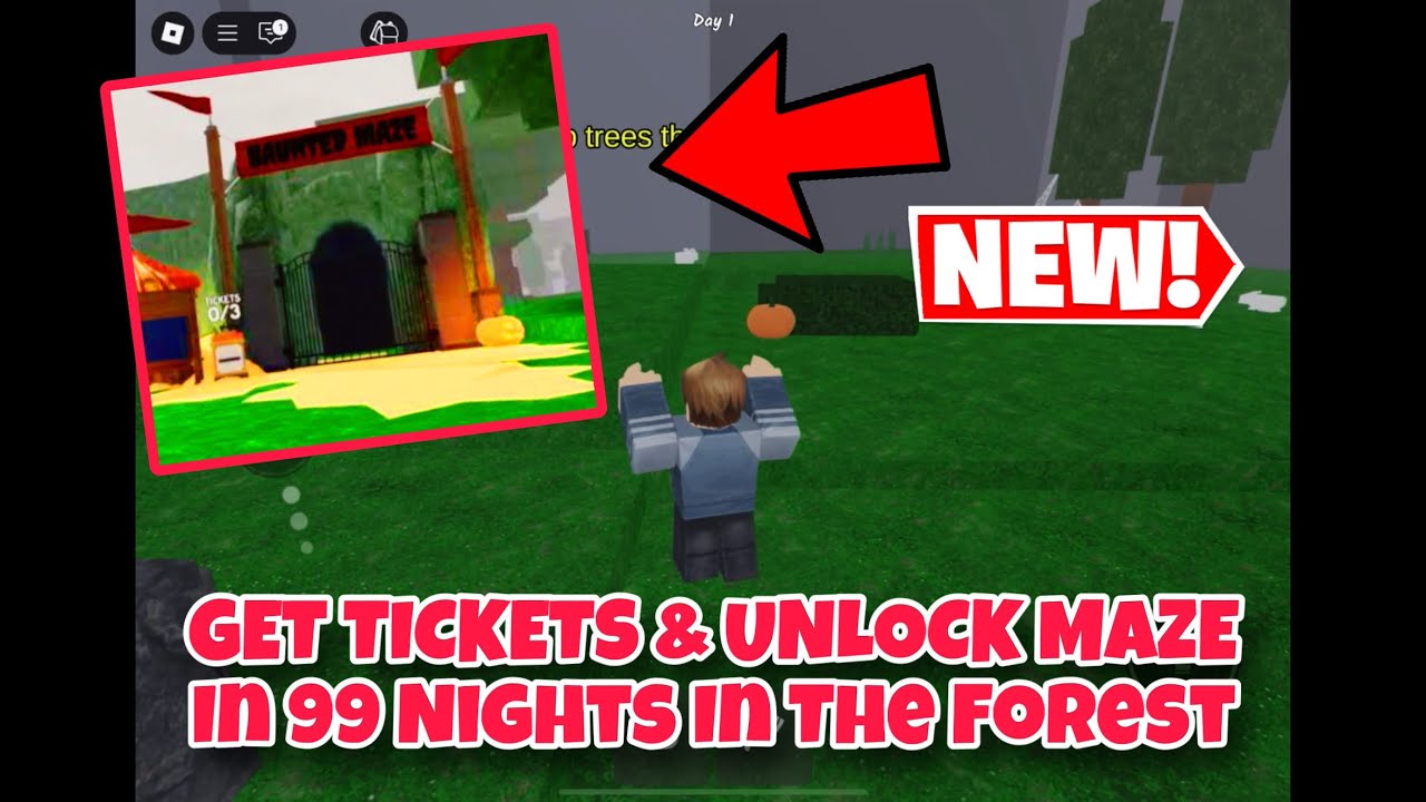 How To GET TICKETS & UNLOCK MAZE In 99 Nights In The Forest! (Hidden ...