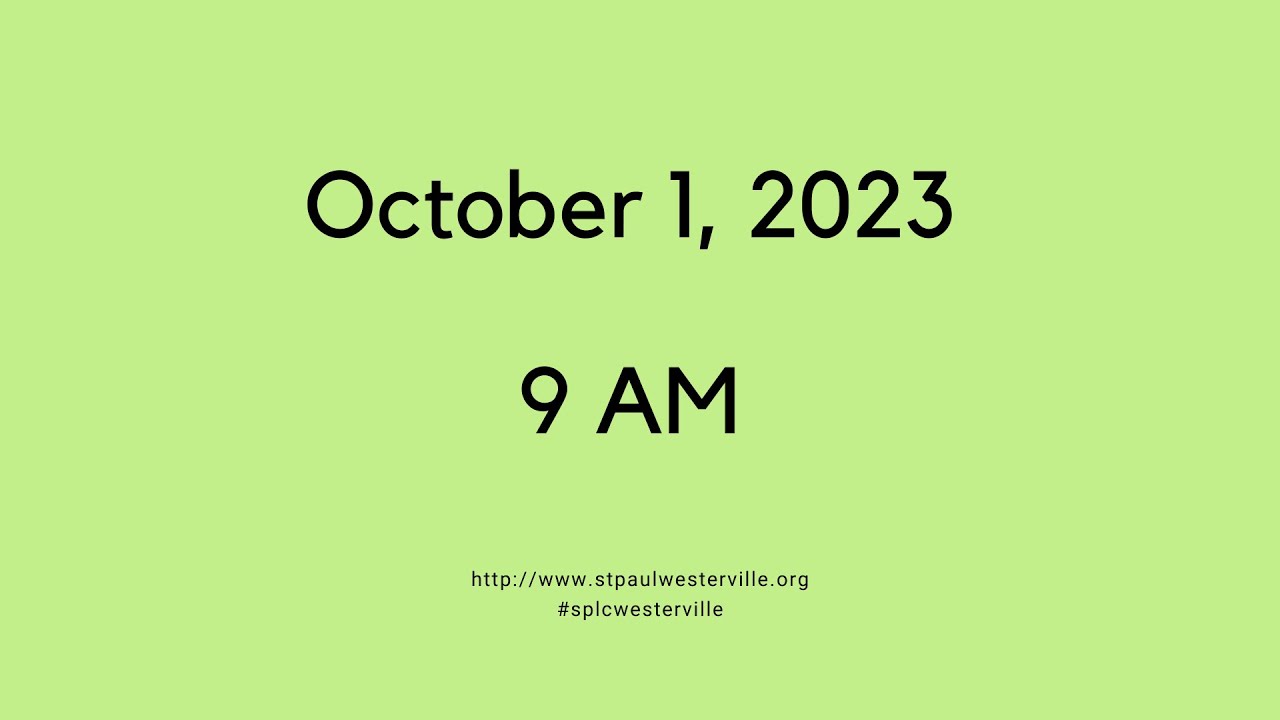 9 AM Worship - Sunday, Oct 1, 2023 - YouTube