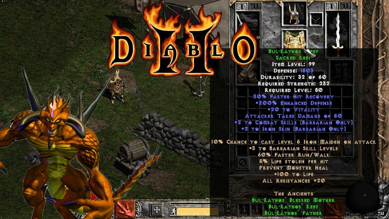 Diablo2 Fury Within - Full hai set xanh lá Bul Kathos diablo2, áo giáp ...
