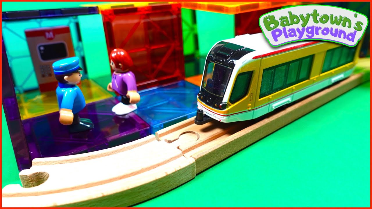 Learn How to Make a Train Station with Magnet Tiles Toy! - YouTube
