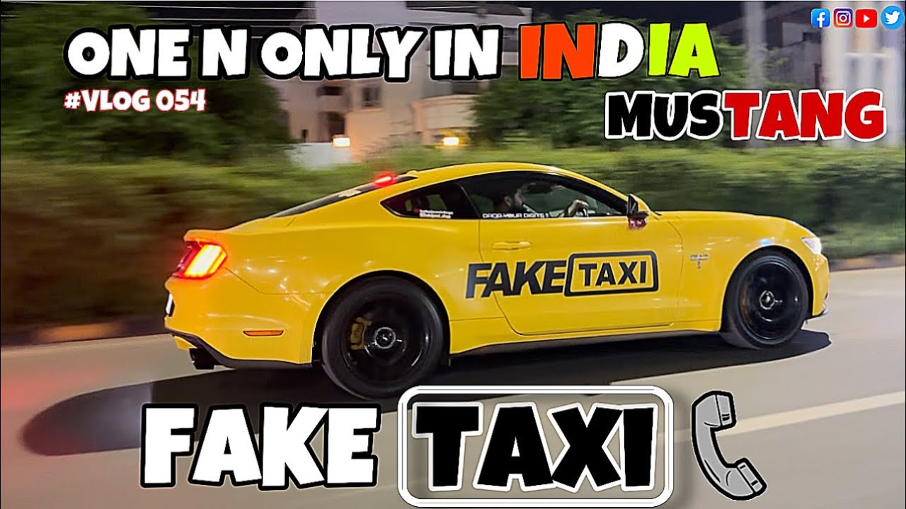 ONLY ONE IN INDIA 🇮🇳 MUSTANG GT || FAKE TAXI 🚕 || PUBLIC REACTION 👀🔝 ...