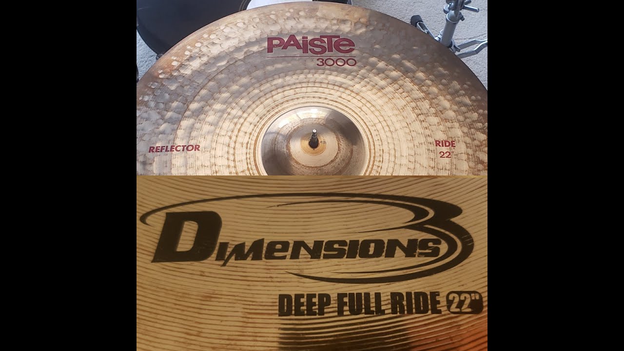 Paiste 22" 3OOO Reflector Ride VS. 22" Dimensions Reflector Deep Full ...