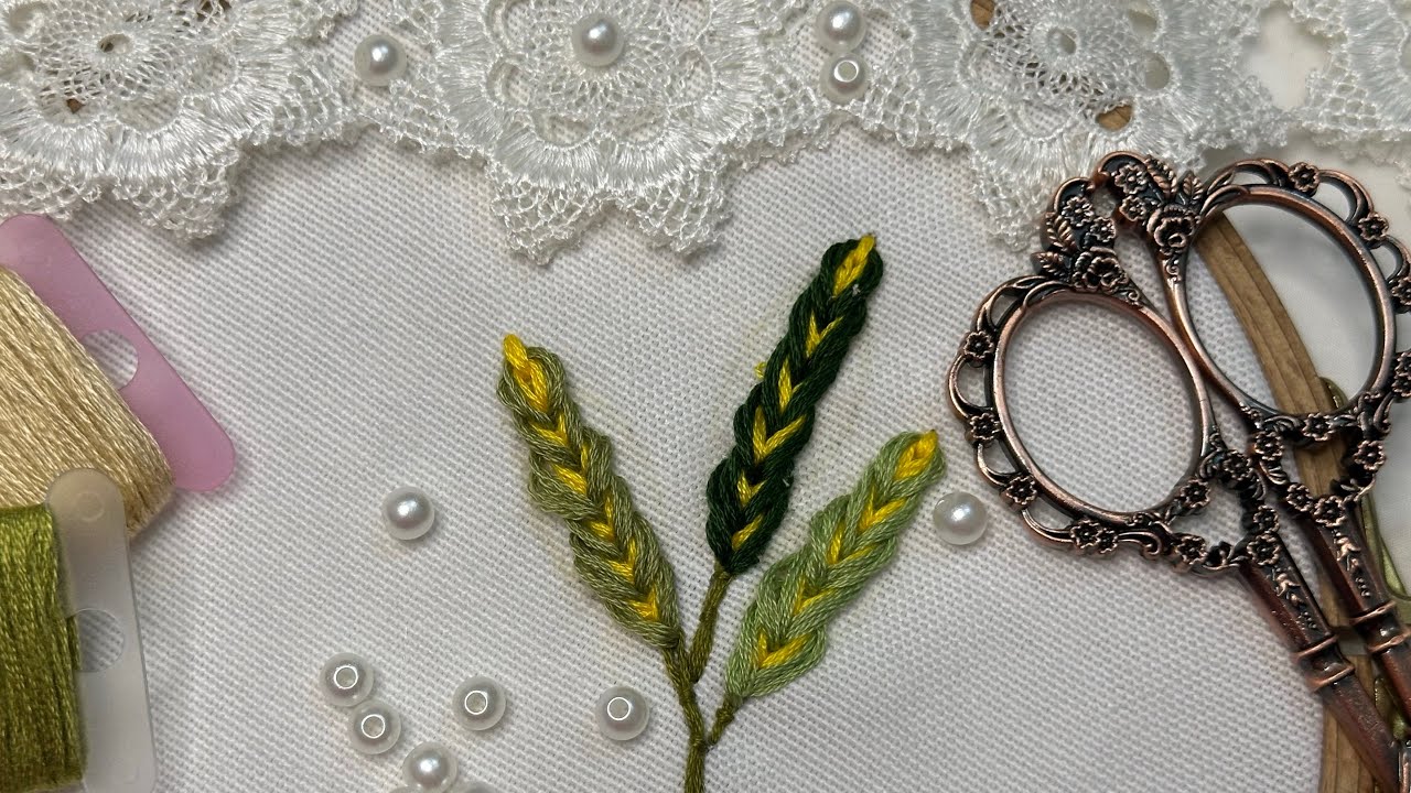 Unlock Stunning Leaf 🌿Designs Chain Stitch Embroidery for Beginners ...