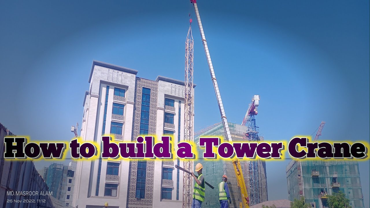 How to build a Tower Crane/ Tower crane installation - YouTube