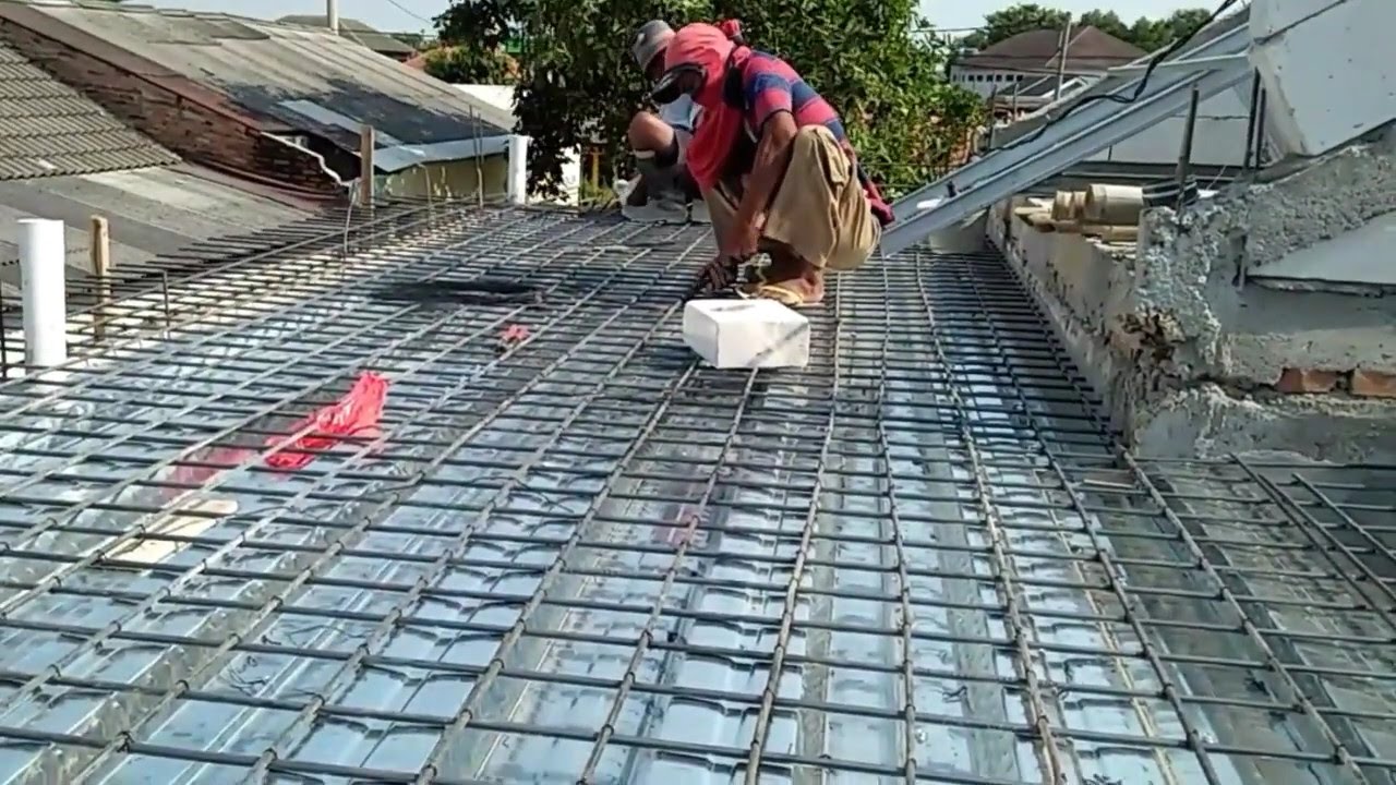 Cara merakit besi dak beton - YouTube