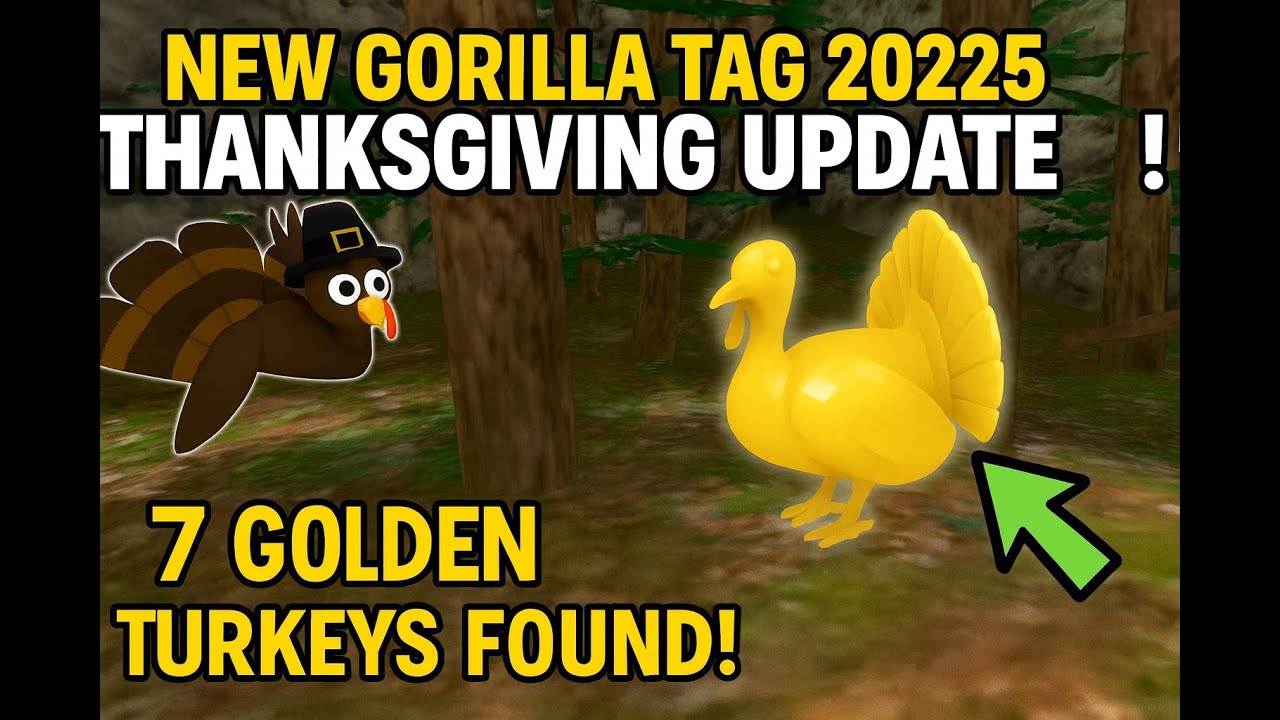 7 GOLDEN TURKEY FOUND! GTAG 2025 THANKSGIVING #GorillaTagUpdate # ...