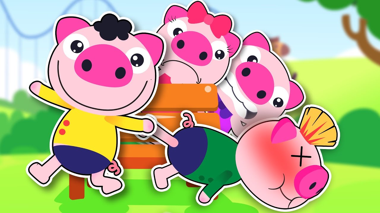 Piggy and Mimi | Head Shoulders Knees And Toes | Kids Song & Nursery ...