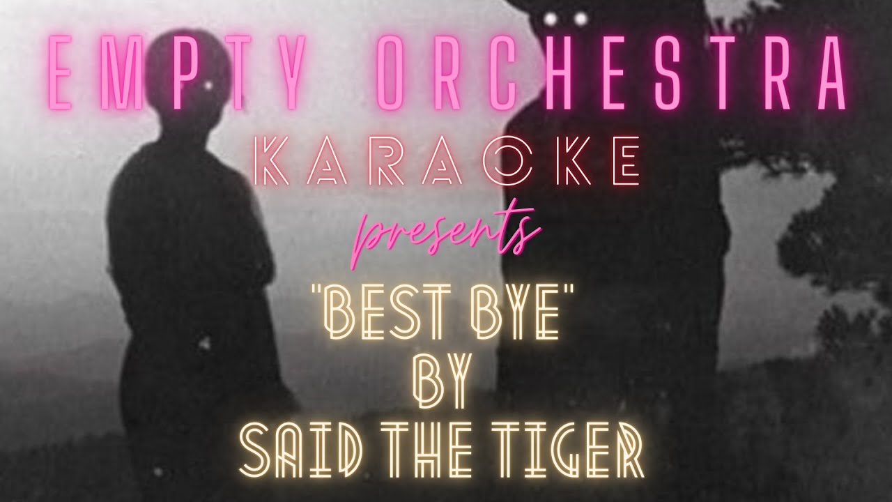 Said The Tiger - Best Bye (KARAOKE) - YouTube