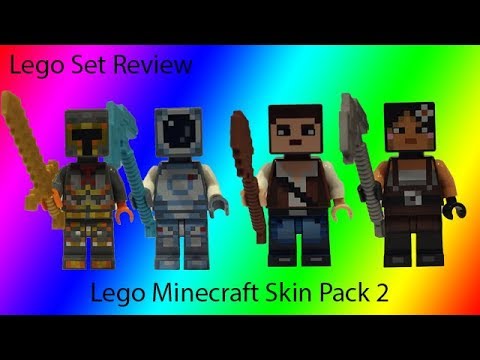 Lego Set Review: 853610 Lego Minecraft Skin Pack 2 - YouTube