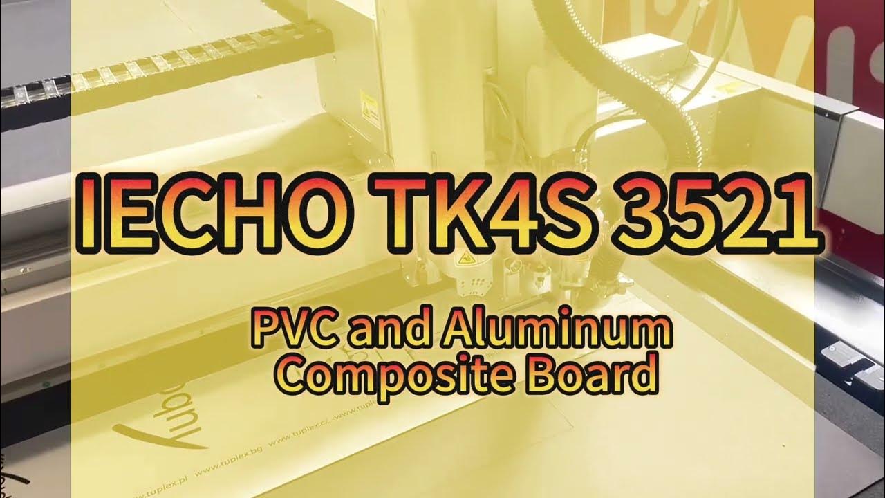 IECHO TK4S 3521 PVC and Aluminum Composite Board Cutting - YouTube